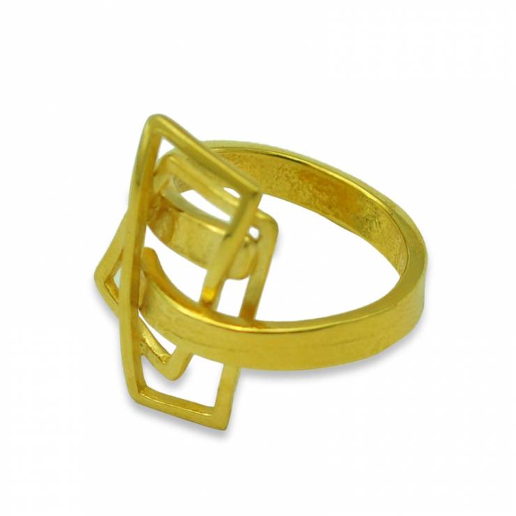 Small component ring - silver with 18ct gold plating - Genna Delaney ...